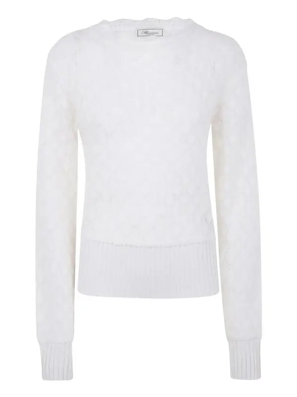 Blumarine Crew Neck Knit - White