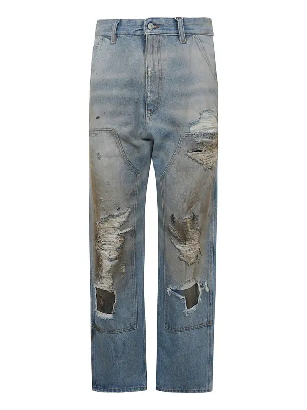 MAISON MARGIELA 5 Pockets Pants - Blue