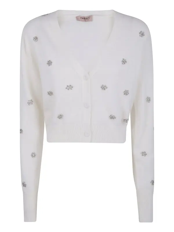 TWINSET V-neck Cardigan - White