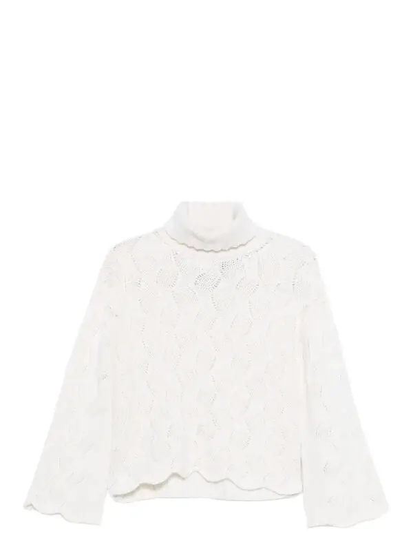TWINSET Round Neck Sweater - White