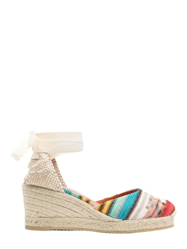 Missoni Eva 60 Raschel Striped Espadrilles - Blue