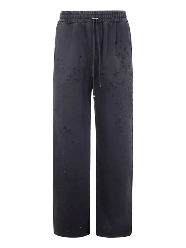 Amiri Ma Shotgun Embroidered Straight Sweatpant - Black