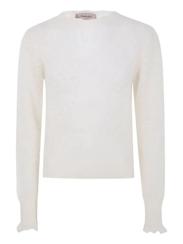 TWINSET Round Neck Sweater - White