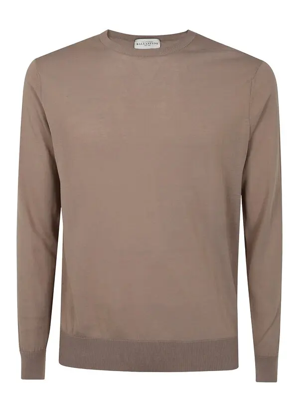 BALLANTYNE Crew Neck Pullover - Brown