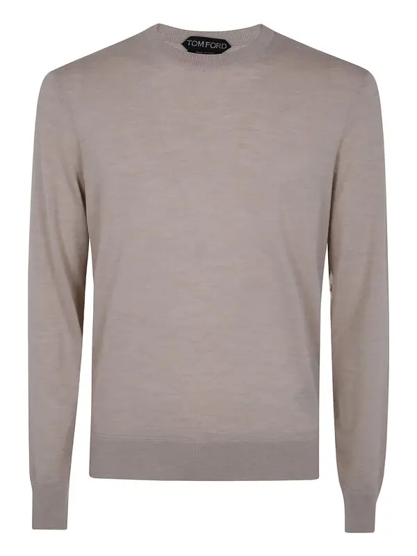 TOM FORD Crew Neck Knitwear - Beige