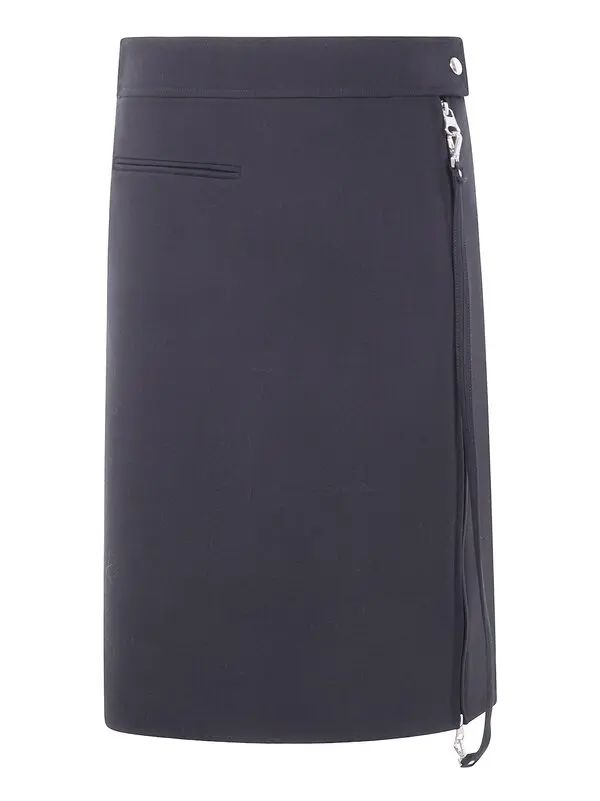 COURREGES Zipped 'heritage' Crepe Skirt - Black