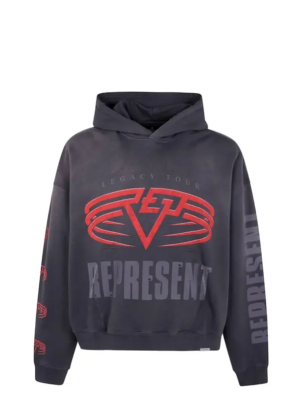 REPRESENT Graphic Relaxed-fit Hoodie - Gray