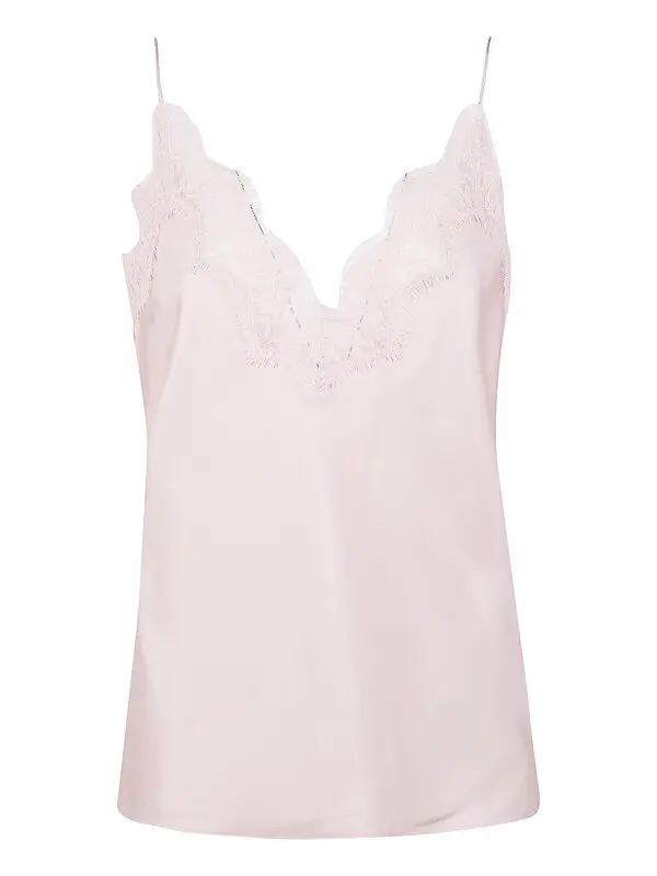 RÓHE Lace Silk Camisole - Pink