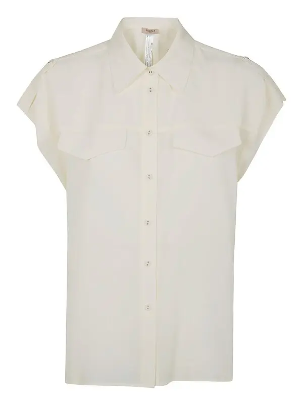 TWINSET Classic Collared Button-down Shirt - White