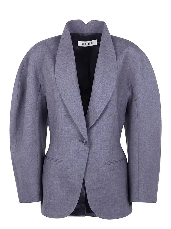 RÓHE Balloon Waisted Blazer - Gray