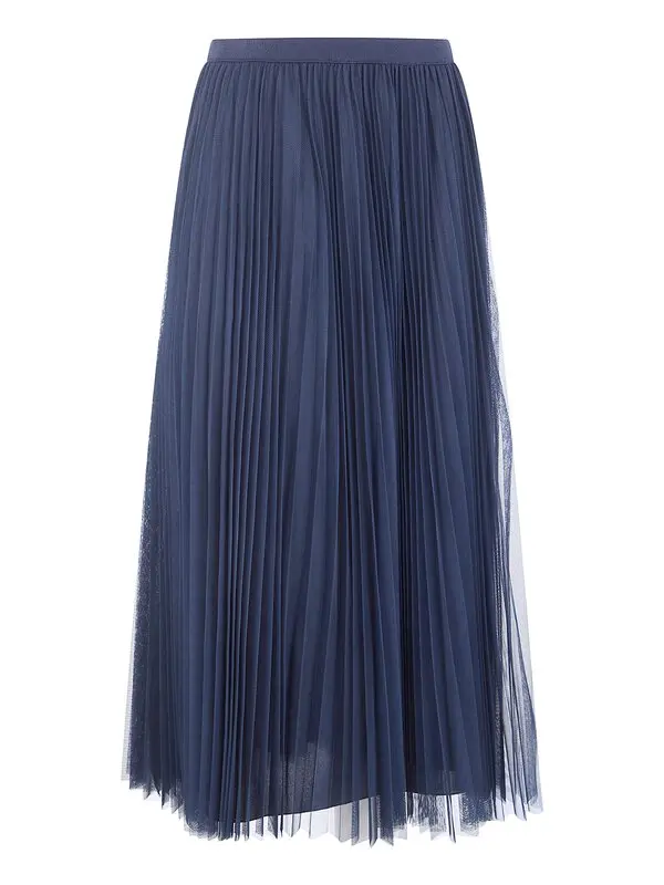 Fabiana Filippi Midi Pleated Skirt - Blue