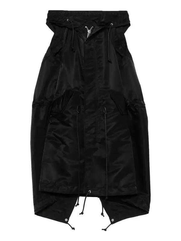 Sacai Nylon Twill Hoodie Vest - Black