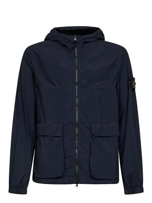 Stone Island Short Parka Jacket - Blue
