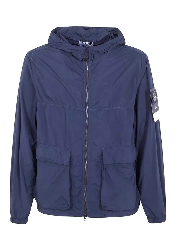 Stone Island Short Parka Jacket - Blue