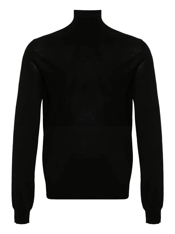 JIL SANDER Jumper Turtle Neck Long Sleeves - Black