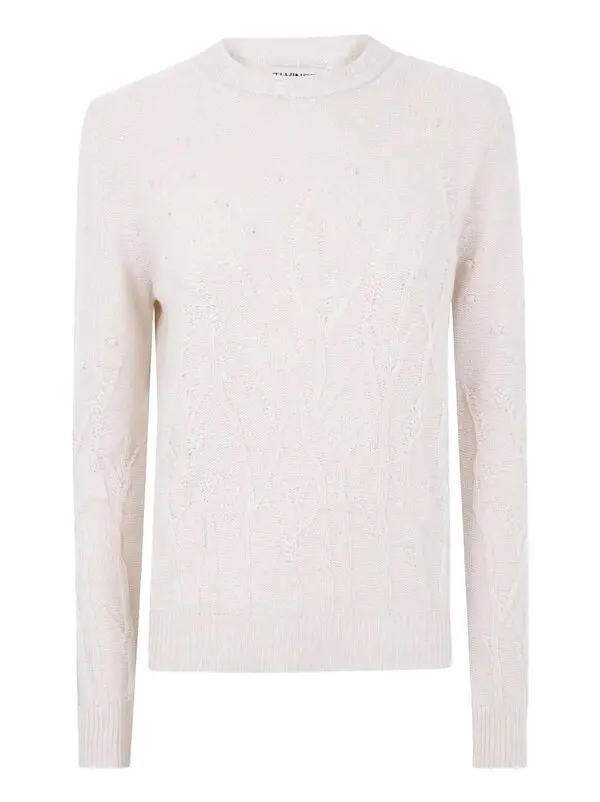 TWINSET Round Neck Sweater - Beige