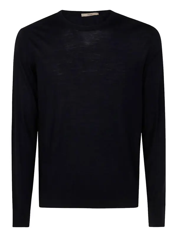 NUUR Long Sleeves Round Neck Top - Black