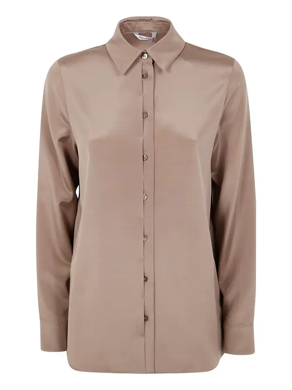 Max Mara Classic Silky Shirt - Brown