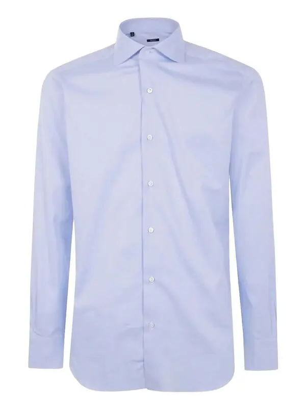BARBA NAPOLI Twill Shirt - Blue