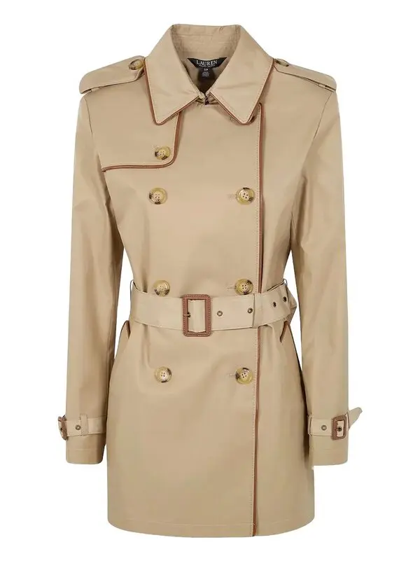 Ralph Lauren Belted Double-breasted Trench Coat - Beige