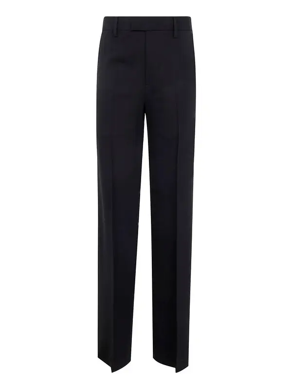 ANN DEMEULEMEESTER Maaike Flared Leg Viscose Trousers - Black
