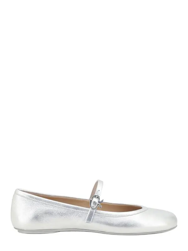 GIANVITO ROSSI Carla Nappa Ballerinas - Metallic