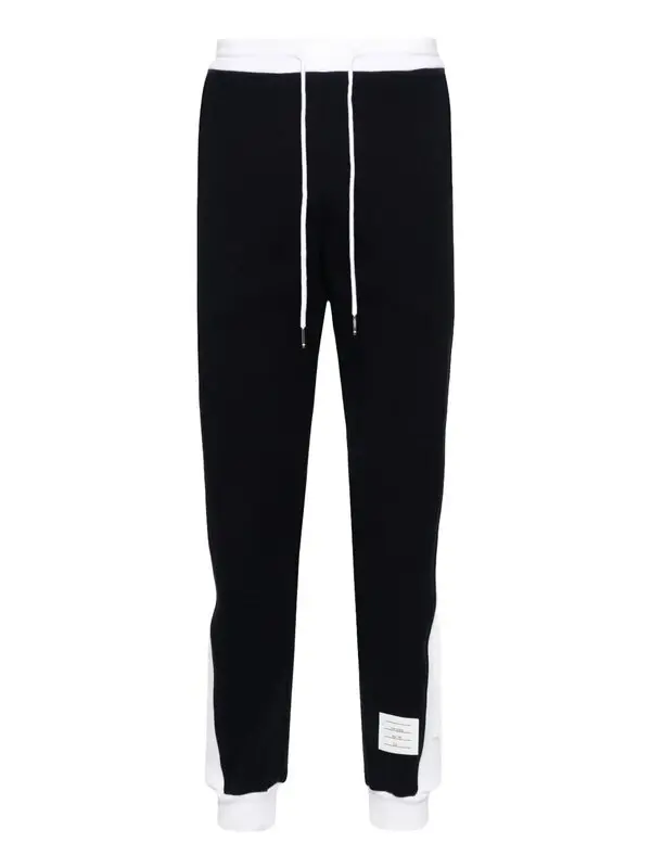 Thom Browne Sweatpants With Engineered 4 Bar In Solid Classic Loopback - Blue