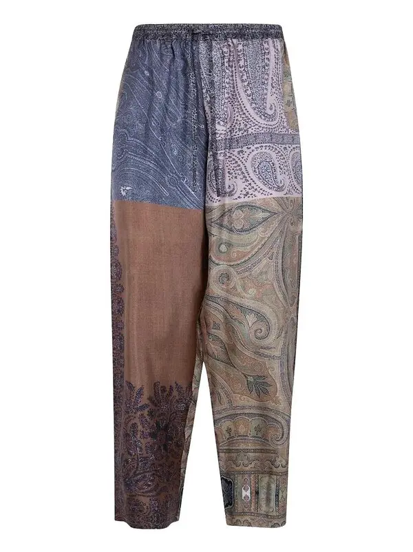 PIERRE-LOUIS MASCIA Paisley Silk Trousers - Green