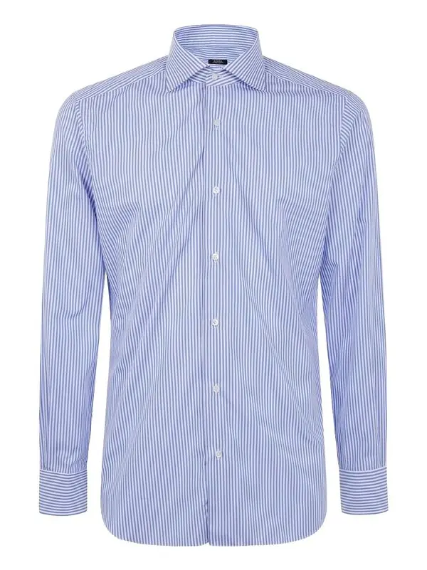 BARBA NAPOLI Bacchetta Popeline Shirt - Blue