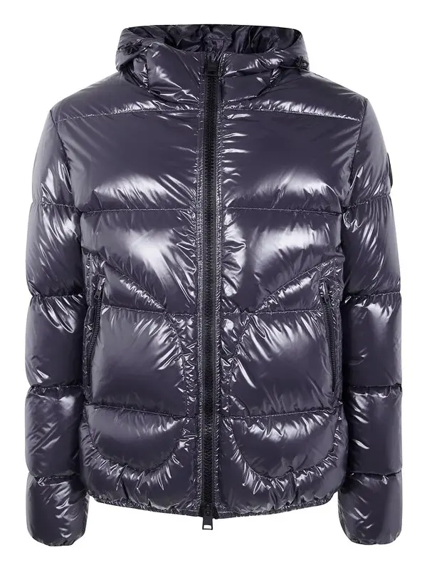 Herno Glossy Finish Bomber Jacket - Gray