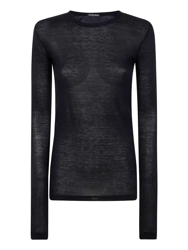 ANN DEMEULEMEESTER Fiene Slim Fit Long Sleeve T-shirt - Black