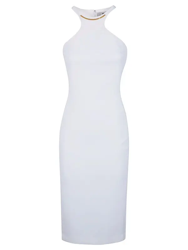 Elisabetta Franchi Midi Dress - White