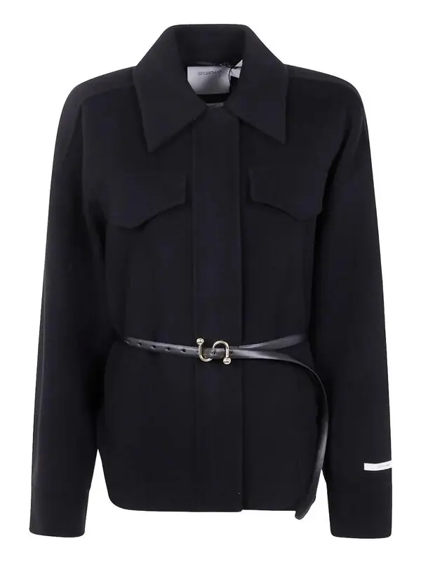 Max Mara Cantore Belted Bomber - Black