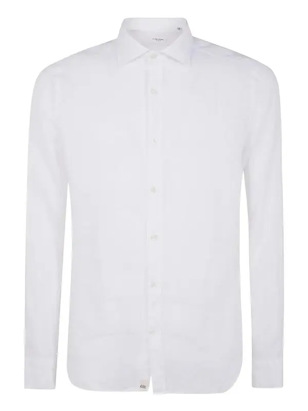 TINTORIA MATTEI 954 Linen Classic Shirt - White
