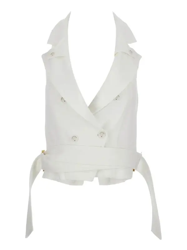 Elisabetta Franchi Gilet - White