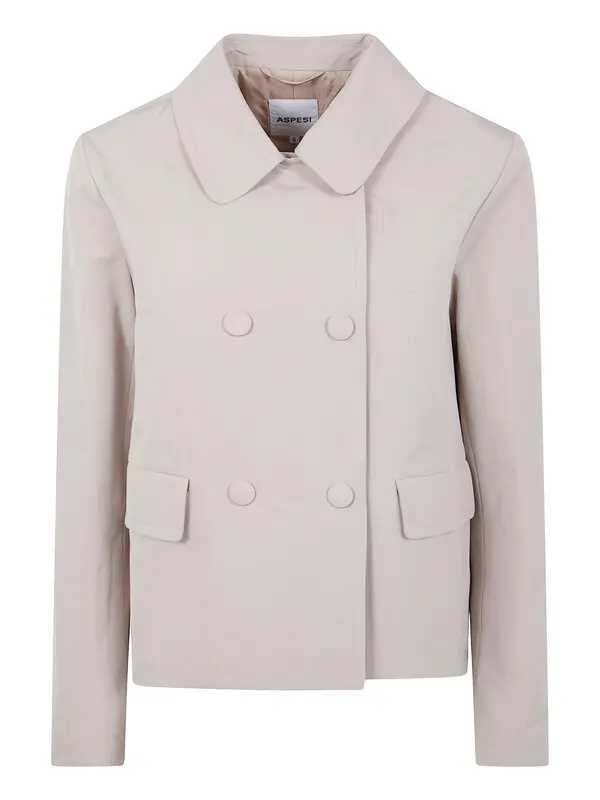 Aspesi Double Breasted Jacket - Beige