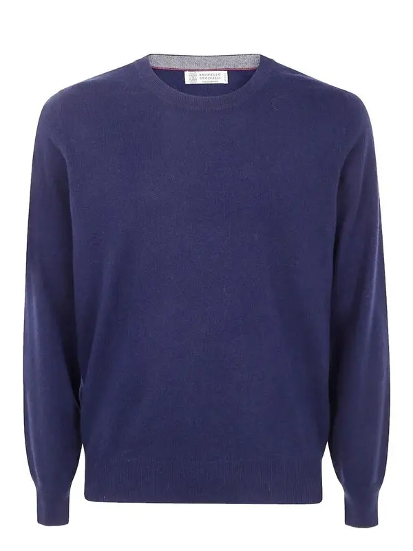 Brunello Cucinelli Classic Cashmere Sweater - Blue
