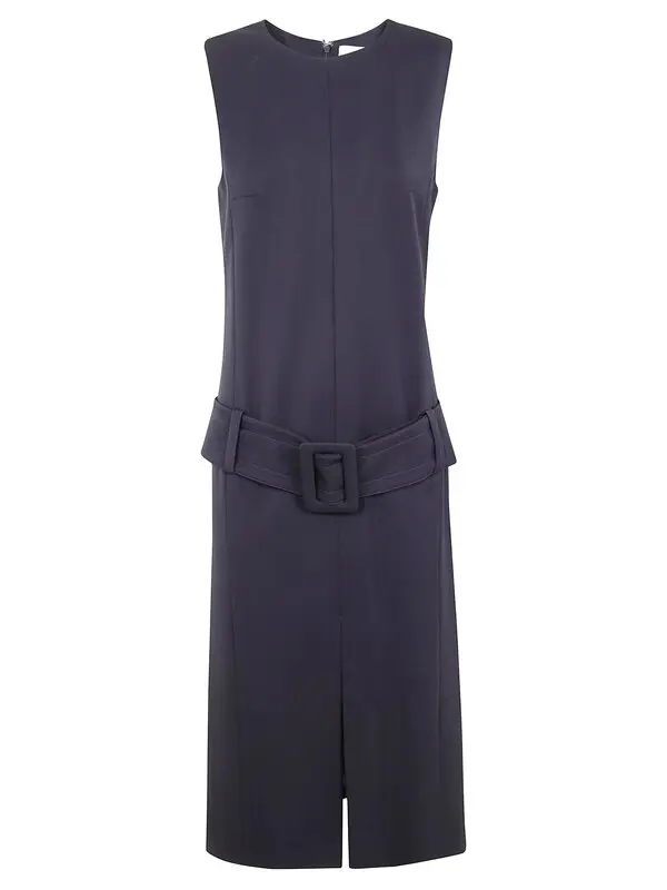 Patou Belted Midi Dress - Blue