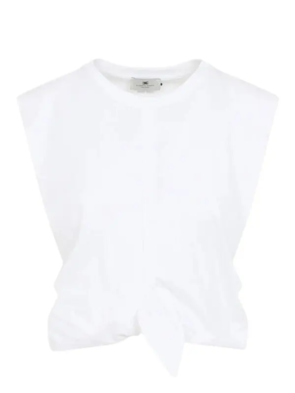 Elisabetta Franchi Cropped T-shirt - White