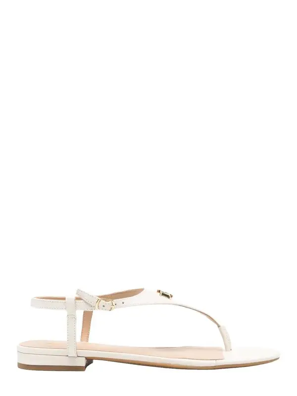 Ralph Lauren Everley 2" Flat Sandals - White