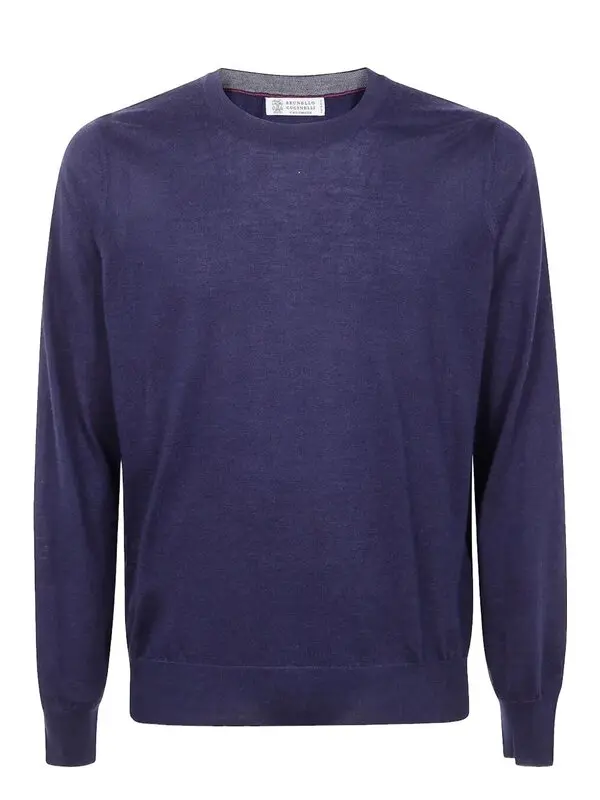 Brunello Cucinelli Round Neck Sweater - Blue