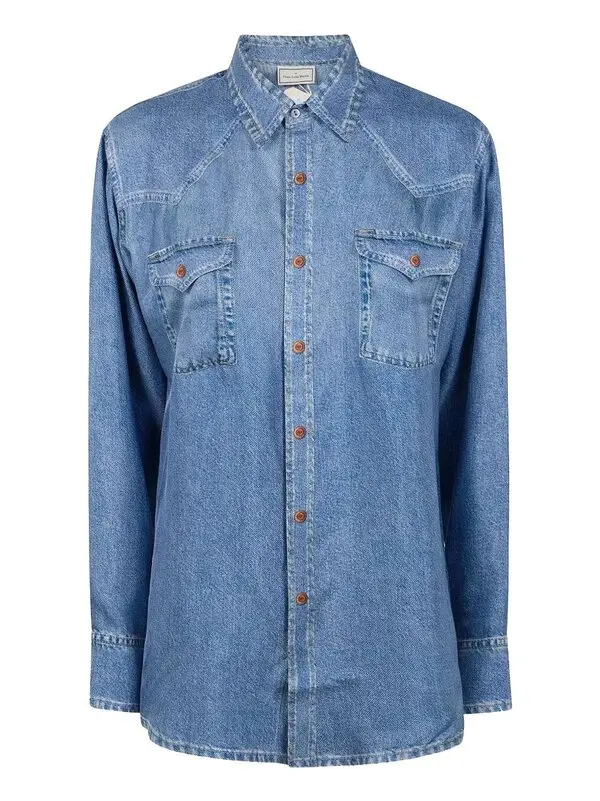 PIERRE-LOUIS MASCIA Longsleeve Shirt - Blue