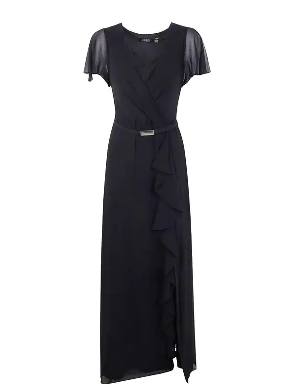 Ralph Lauren Farrysh Short Sleeve Gown - Black