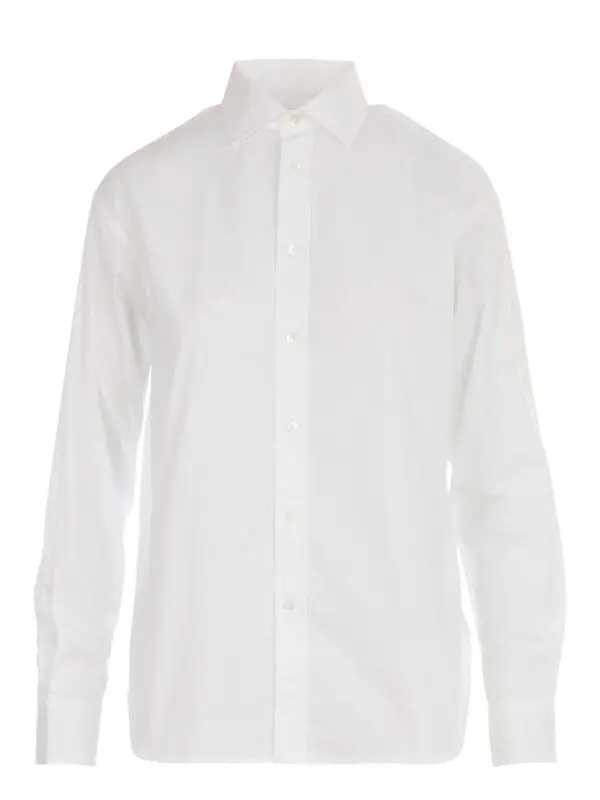 Polo Ralph Lauren Poplin Shirt With Logo - White