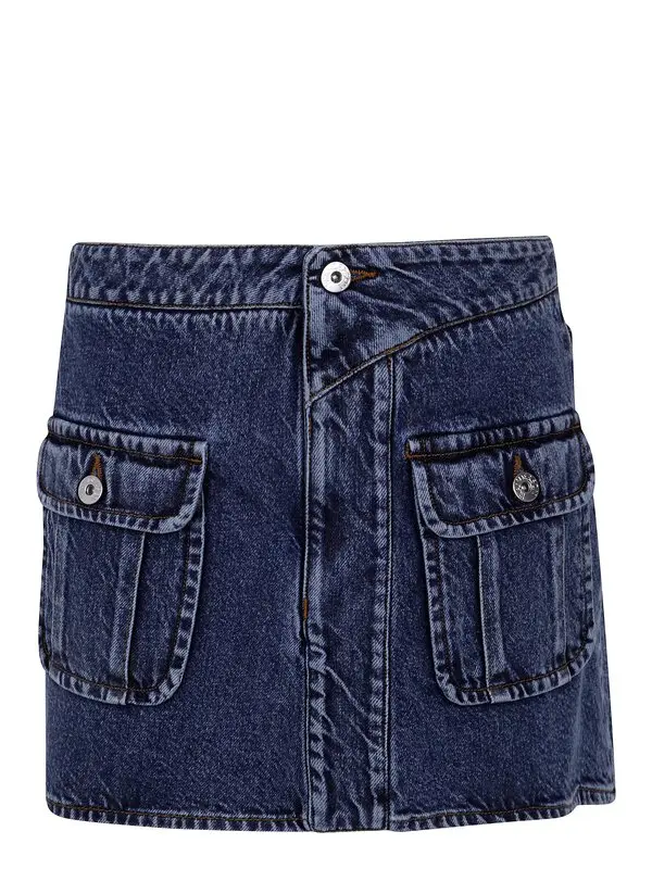 J.W.ANDERSON Patch Pocket Mini Skirt - Blue