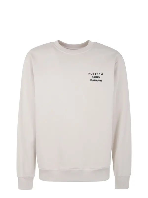 Drole De Monsieur Le Sweatshirt Slogan - White