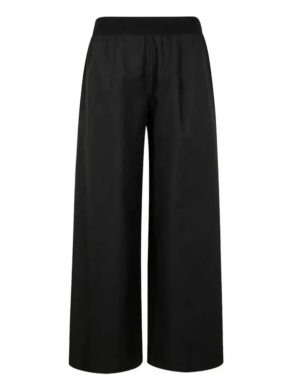 MARIA CALDERARA Wide Leg Trousers - Black