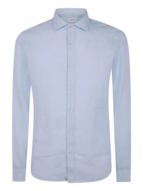 TINTORIA MATTEI 954 Linen Classic Shirt - Blue