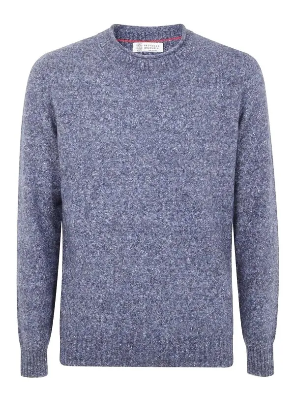 Brunello Cucinelli Round Neck Pullover Sweater - Blue