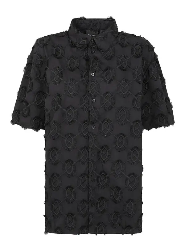 DAILY PAPER Trophy Shield Short Sleeve Shirt - Black